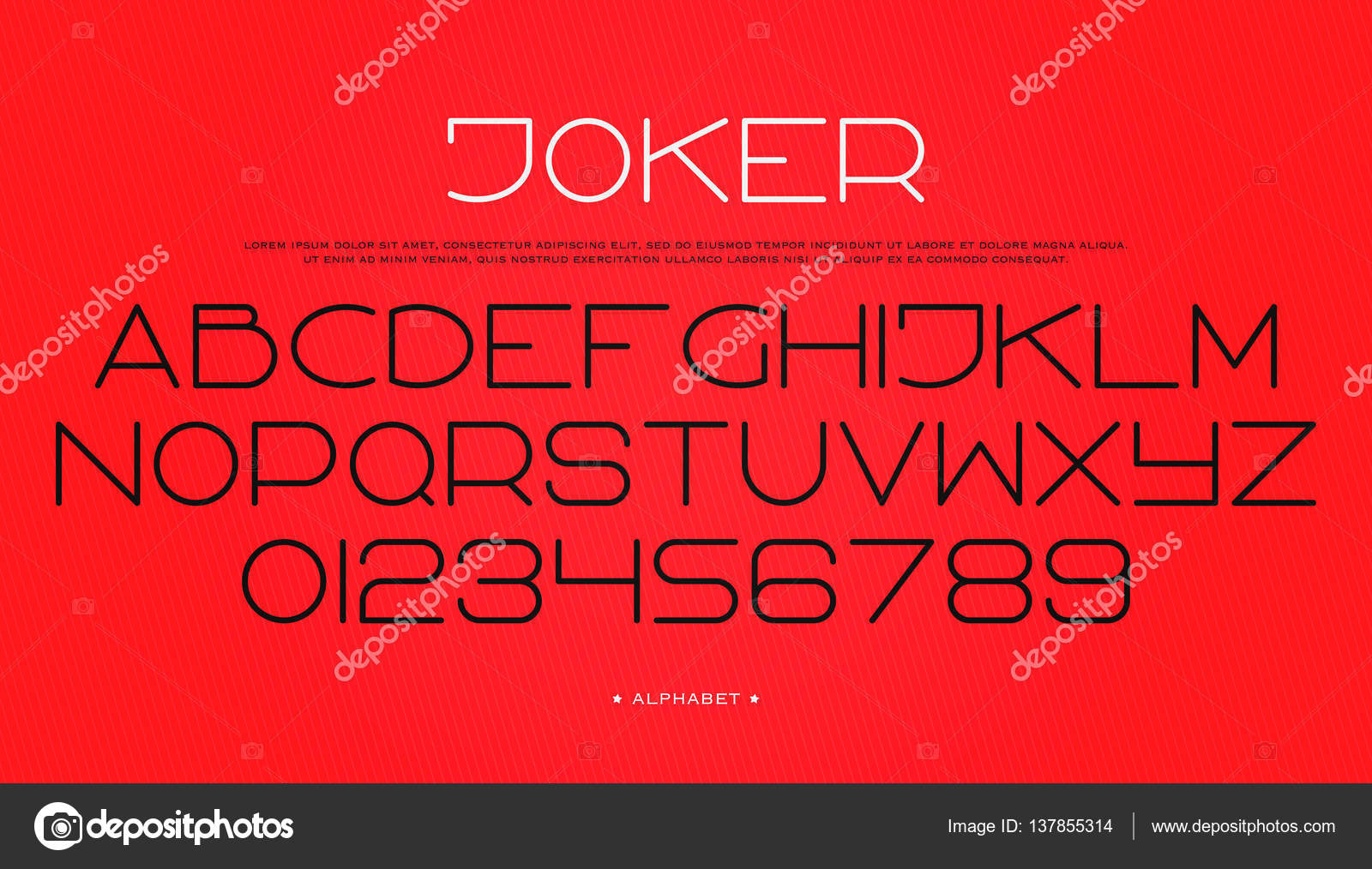 Letras y números contemporáneos del alfabeto sobre la textura del papel ...