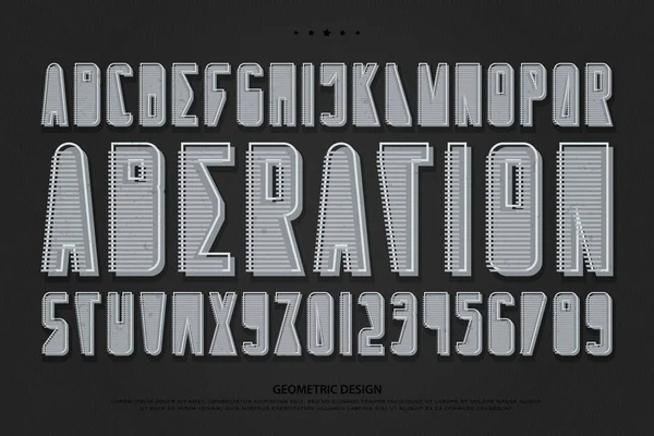 Industrial style alphabet letters and numbers. vector font type design ...