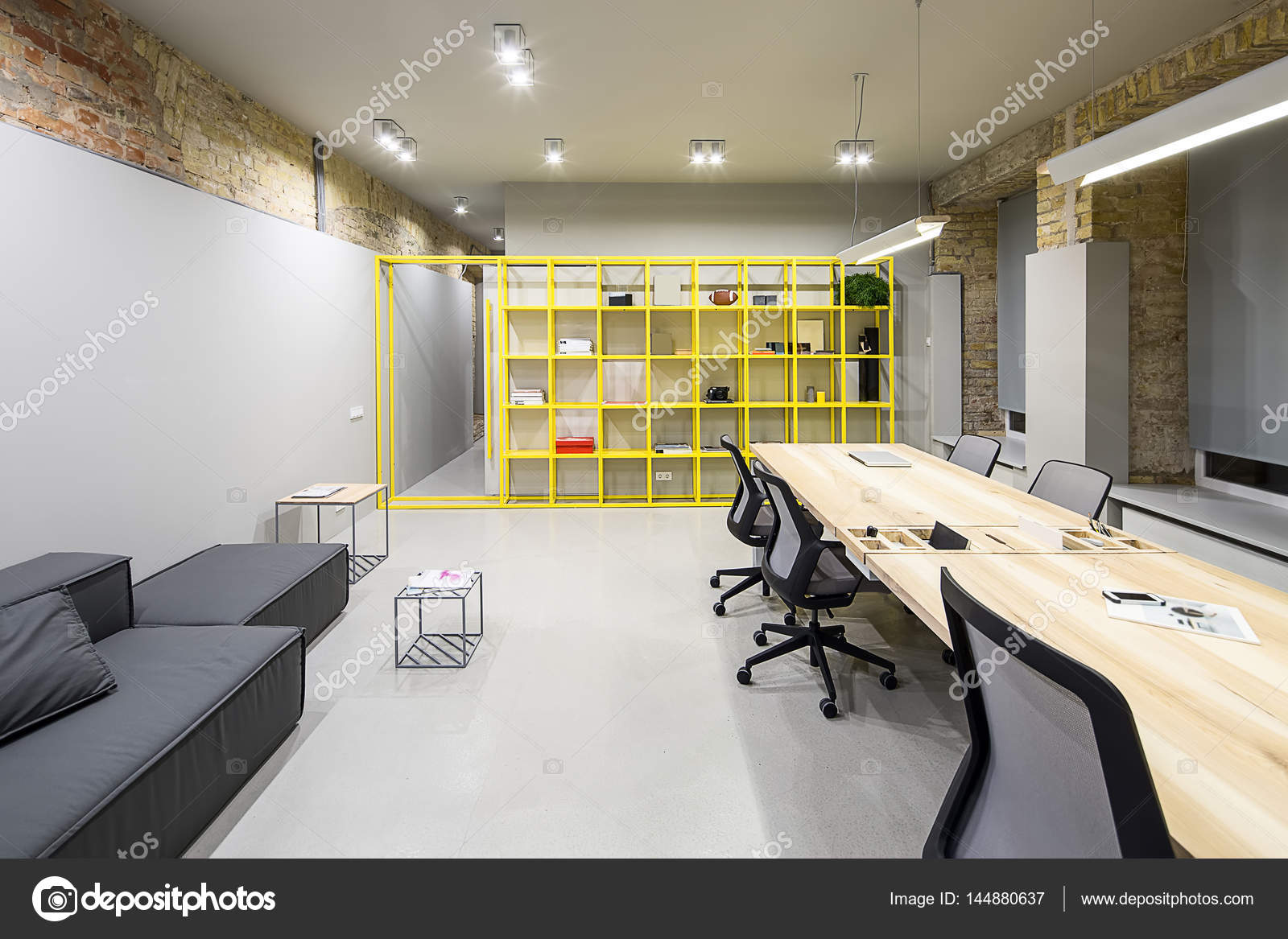 Office in loft style Stock Photo by ©bezikus 144880637