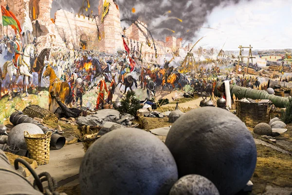 Fall of Constantinople in 1453. Captured by Mehmet. Panorama Museum ...