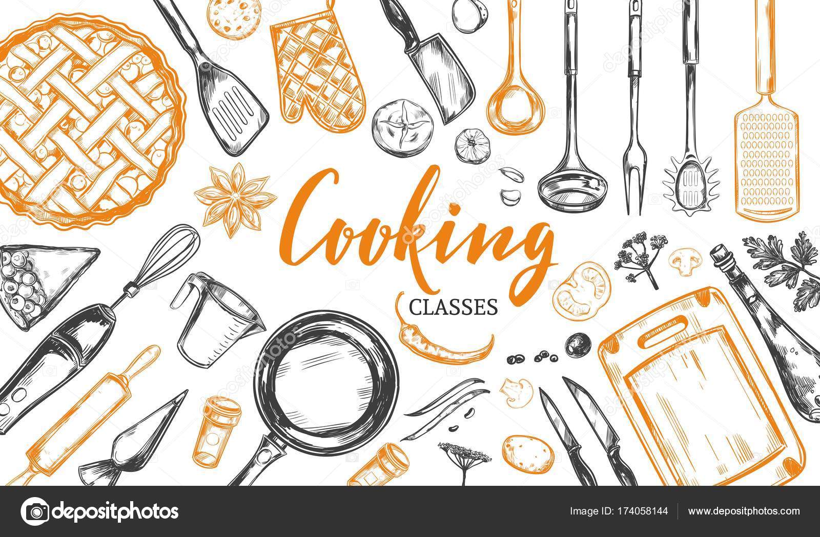 Cooking concept. Frame 2 Stock Vector by ©Wondersketch 174058144