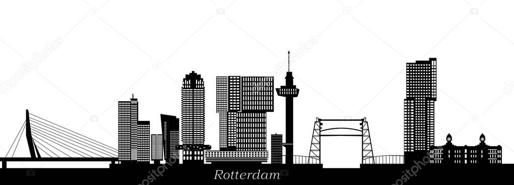 Rotterdam skyline Vector Art Stock Images | Depositphotos