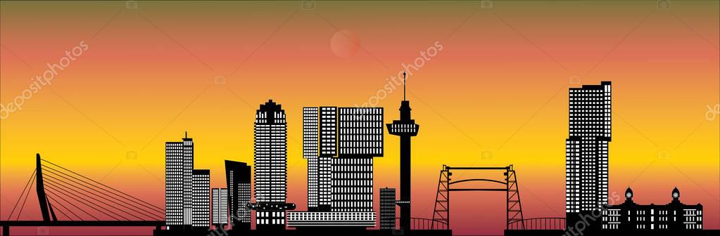 Rotterdam skyline Vector Art Stock Images | Depositphotos