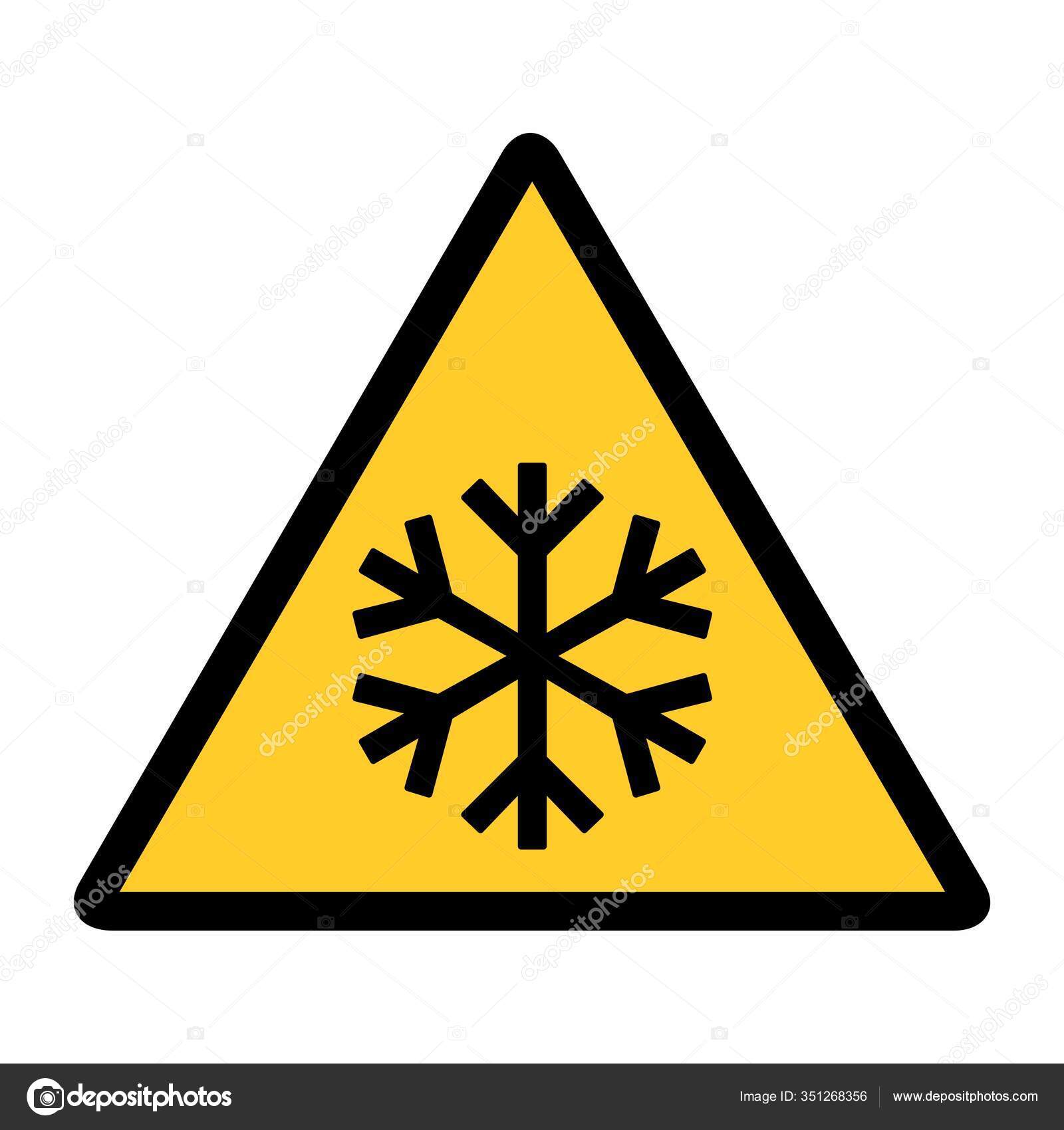 Cold Warning Sign Isolated White Background ⬇ Vector Image by ...