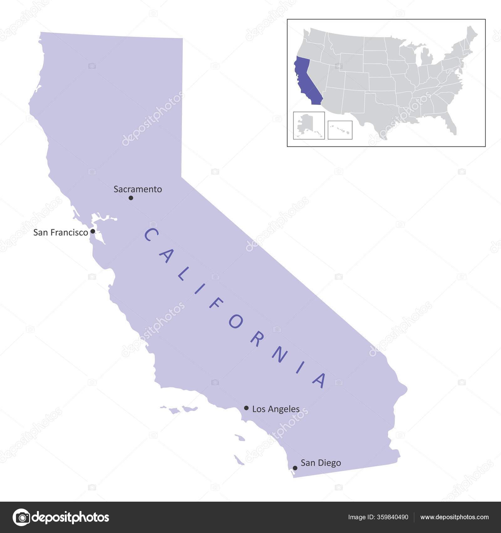 California Map With Major Cities