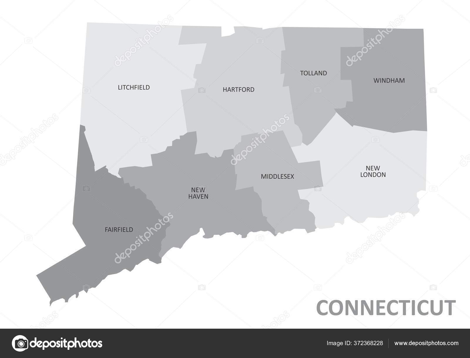 Mapa de Connecticut Vector de stock por ©luisrftc 372368228