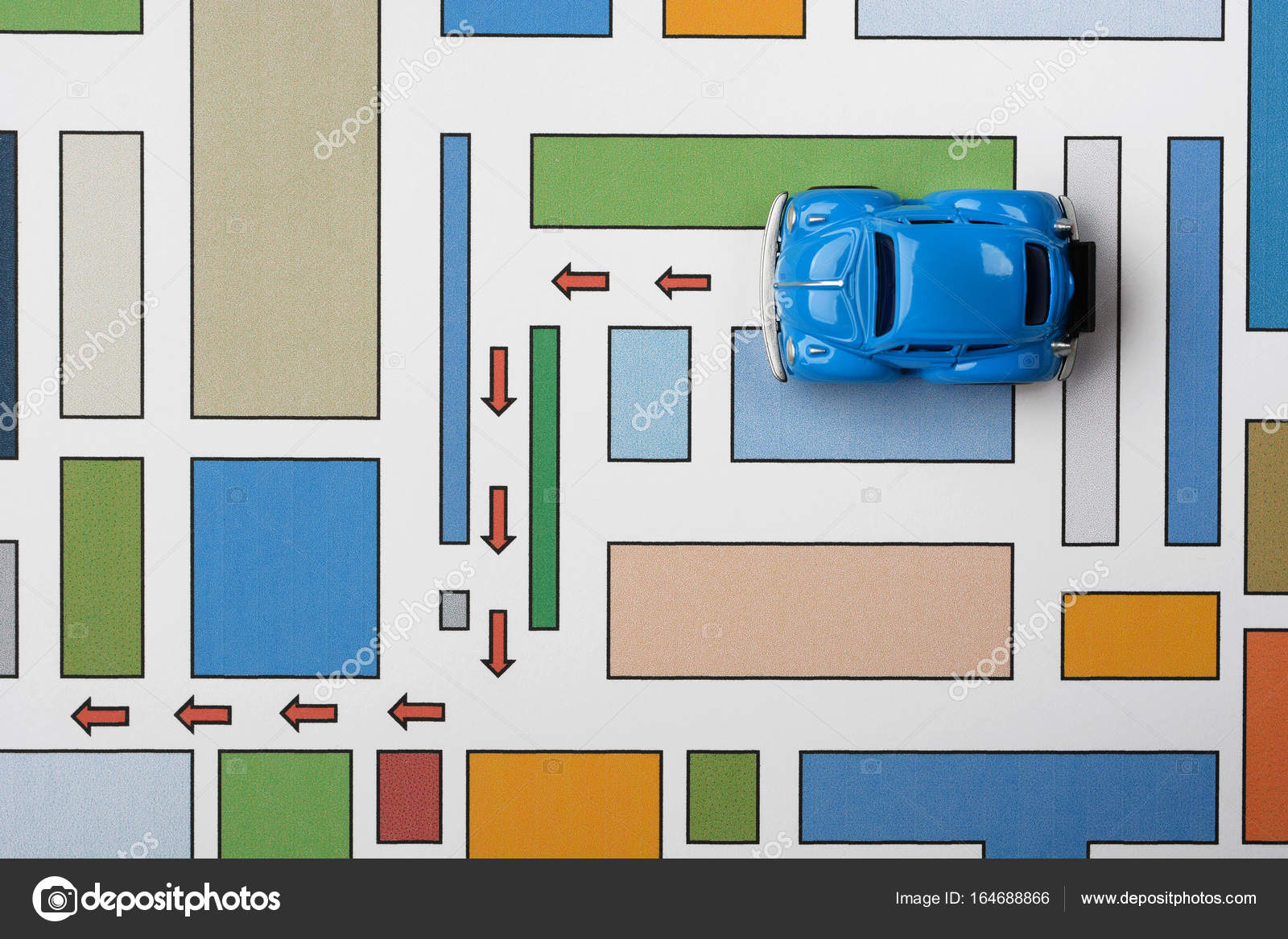 Model of car on road map Stock Photo by ©al1962 164688866