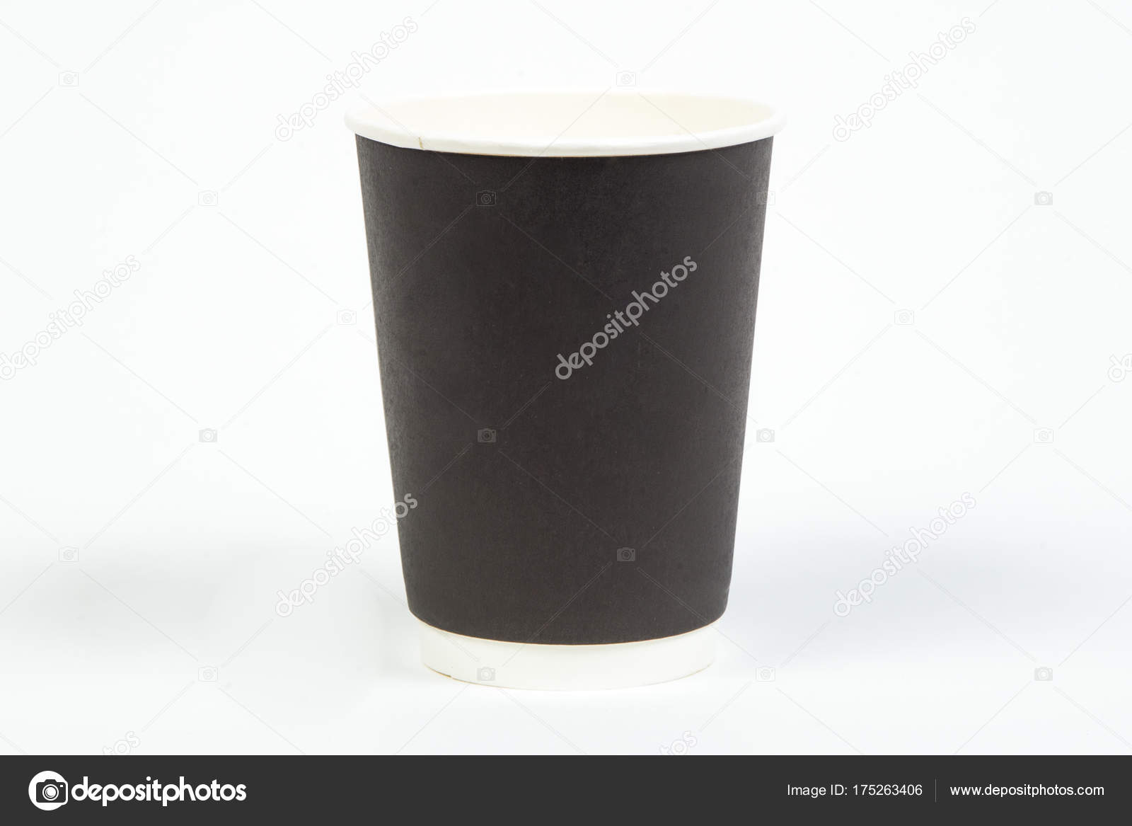 Black Beaker Made Cardboard Beverages — Stock Photo © thepushba #175263406