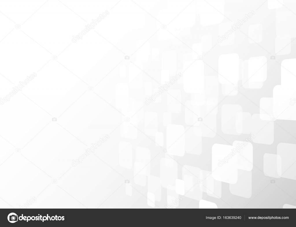 Abstract white perspective square shapes overlap on gray gradient ...