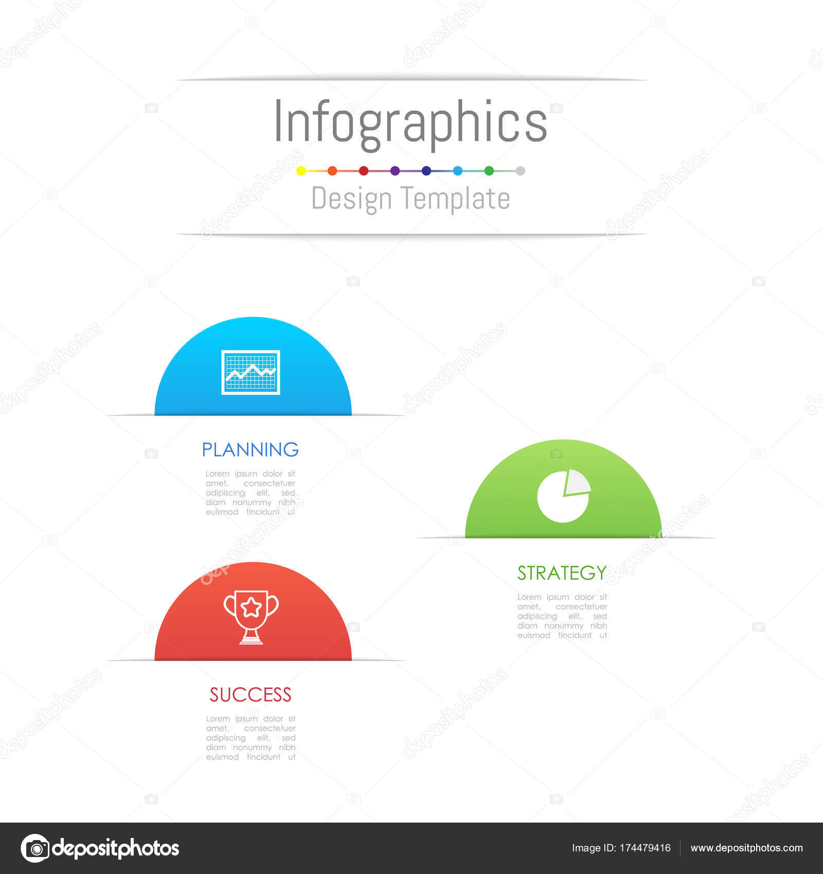 Infographic design elements for your business data with 3 options ...