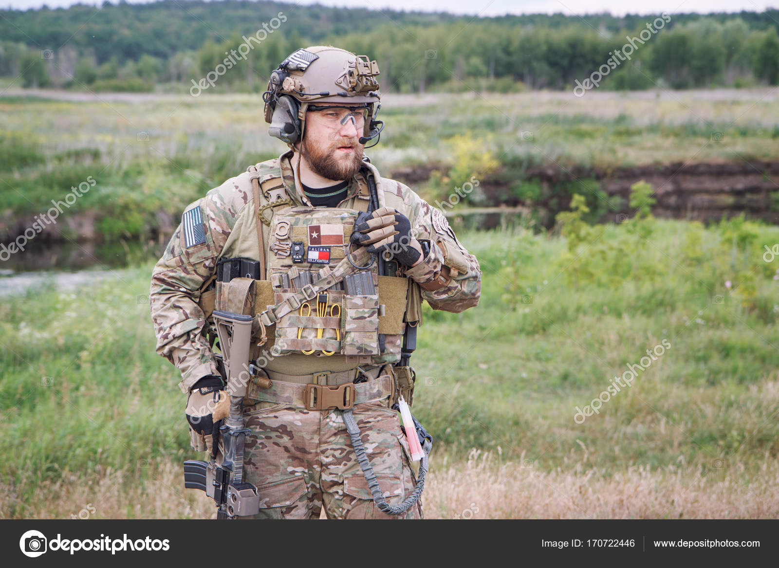 Ejército de EE.UU. Strikeball airsoft guerrero — Foto de stock ...