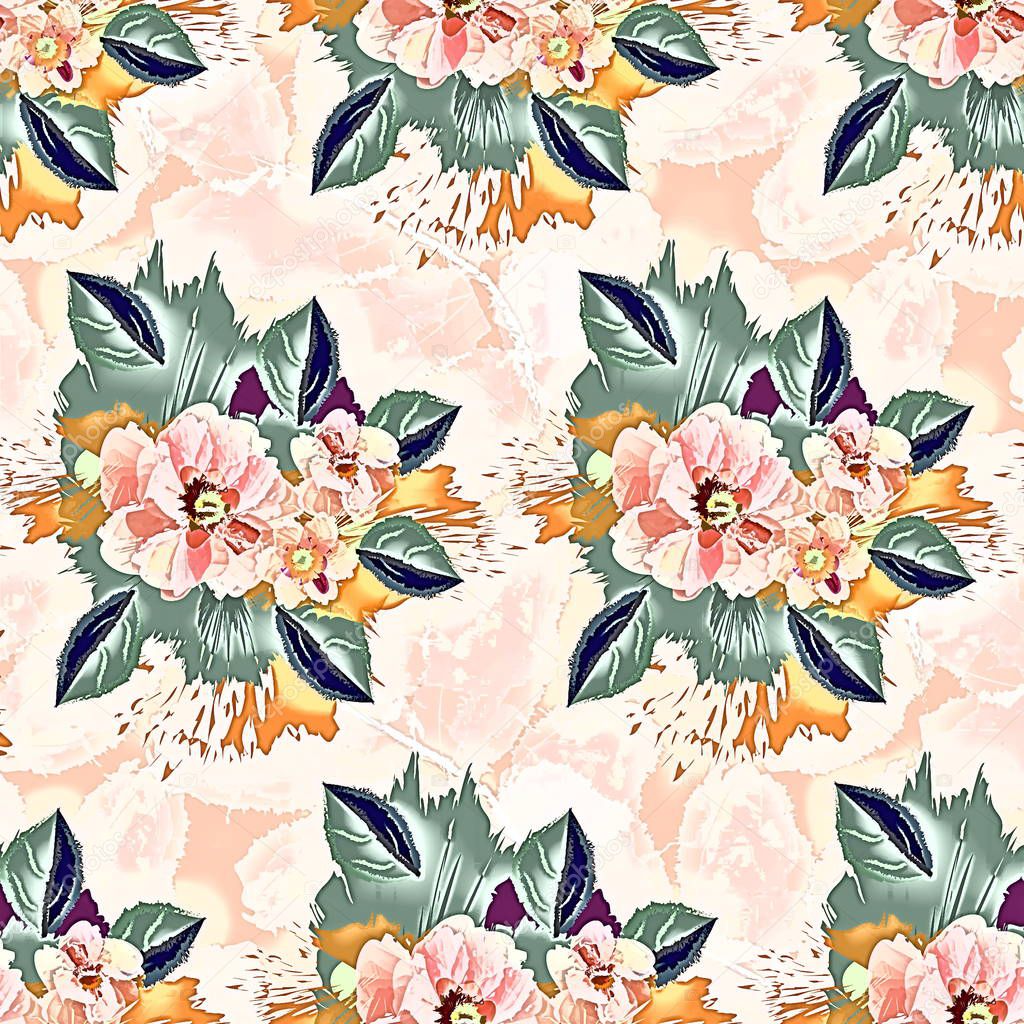 patr n decorativo sin costuras ilustraci n plantas flores fondo textura papel pintado tela 2024