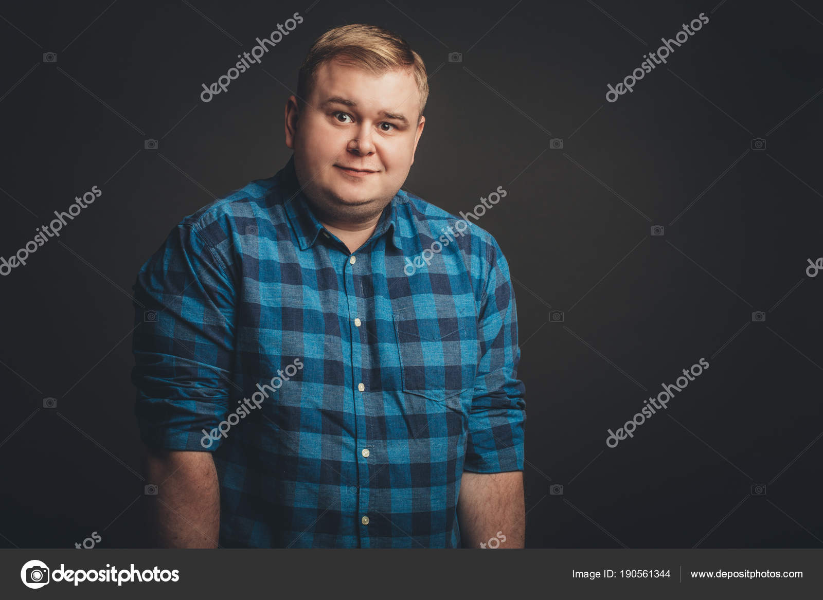 Caucasian fat man looking at camera Stock Photo by ©ufabizphoto 190561344