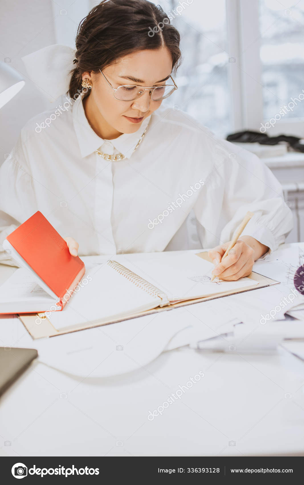 Young professional designer at work — Stock Photo © ufabizphoto #336393128