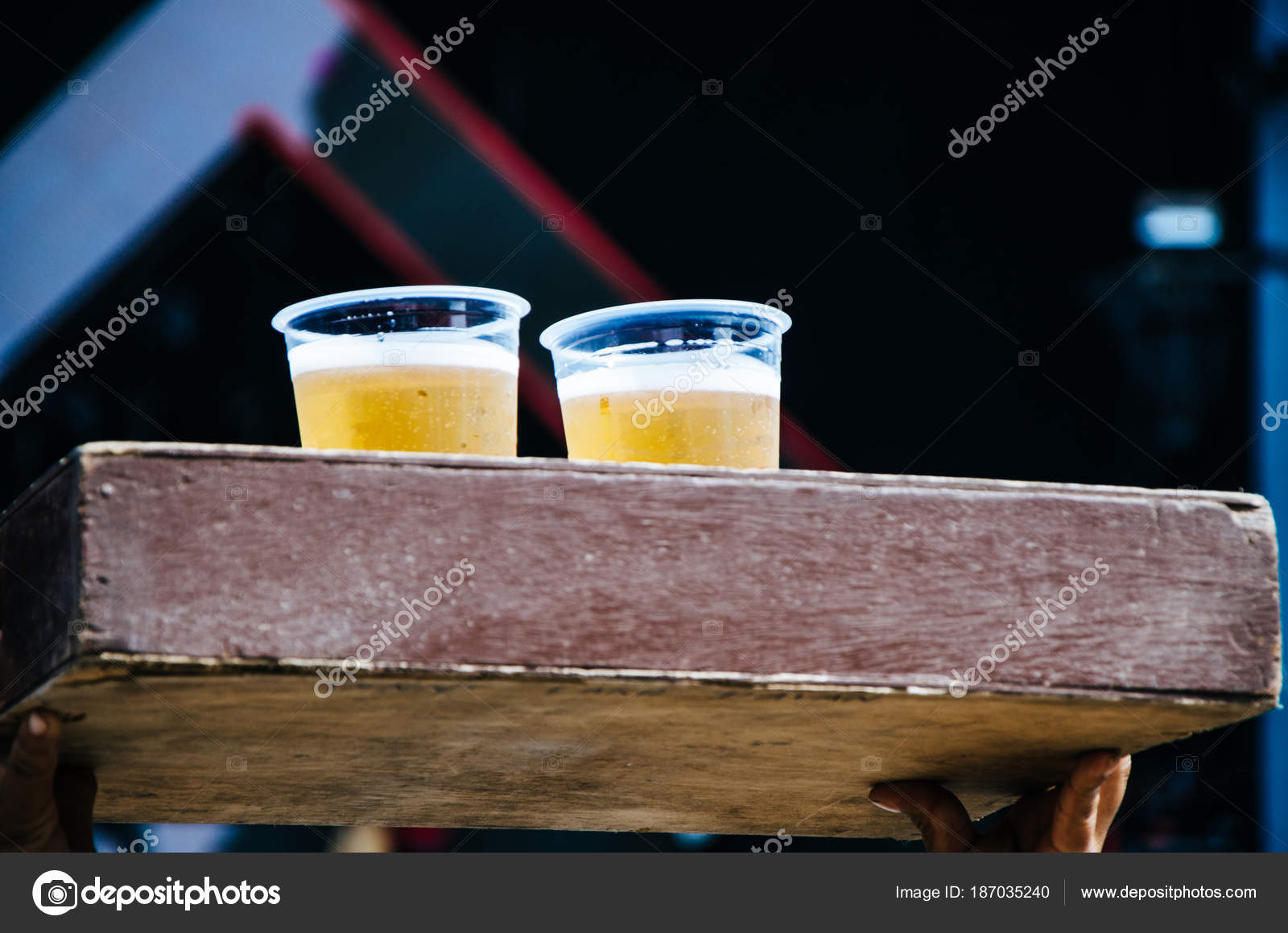 Two plastic cups with beer ⬇ Stock Photo, Image by © Peruphotoart ...