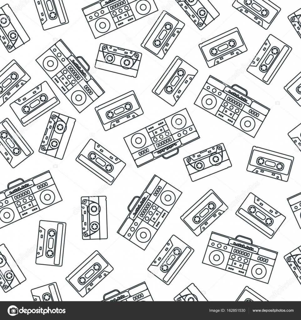 80s nostalgia style. Vintage retro 80's vector fashion seamless pattern ...
