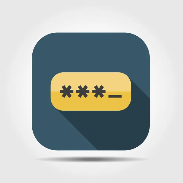 Vector Single Black Silhouette Icon Password Pin Code Symbol Stock ...