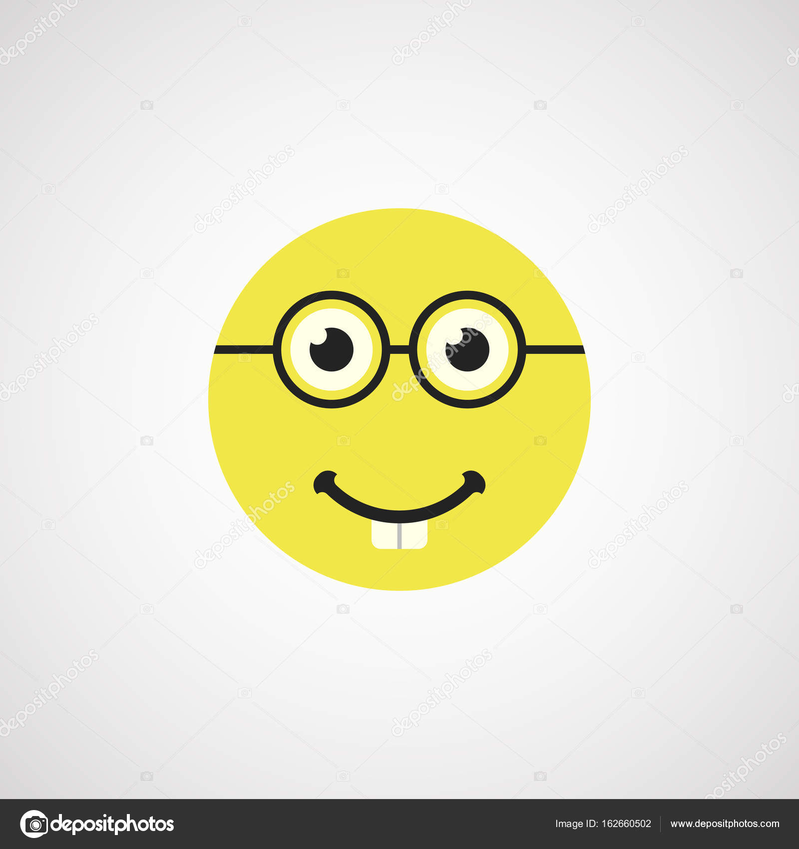 Smart Smiley Face With Glasses