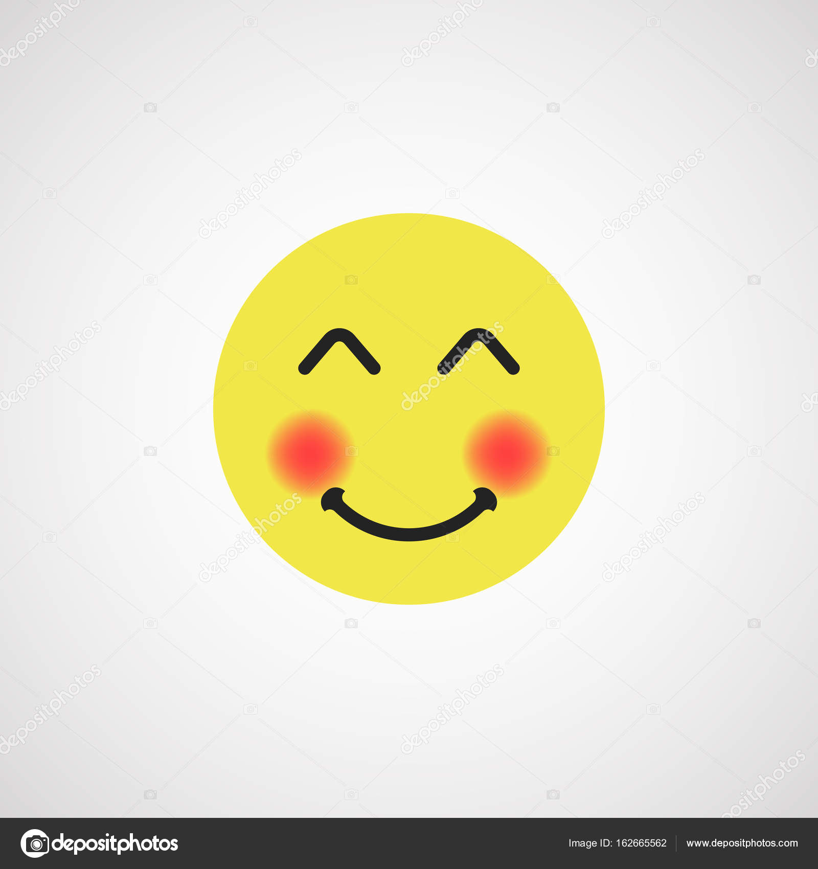 Emoticono satisfecho icono plano vector, gráfico vectorial © Hsynff ...
