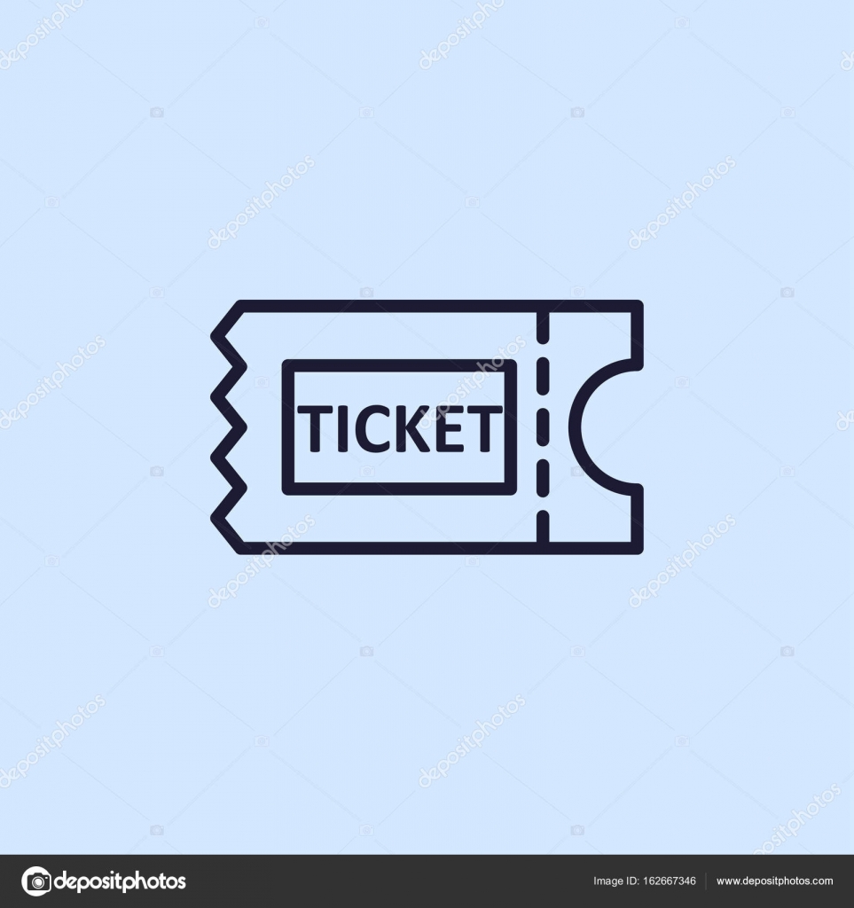 Ticket line icon Stock Vector by ©Hsynff 162667346