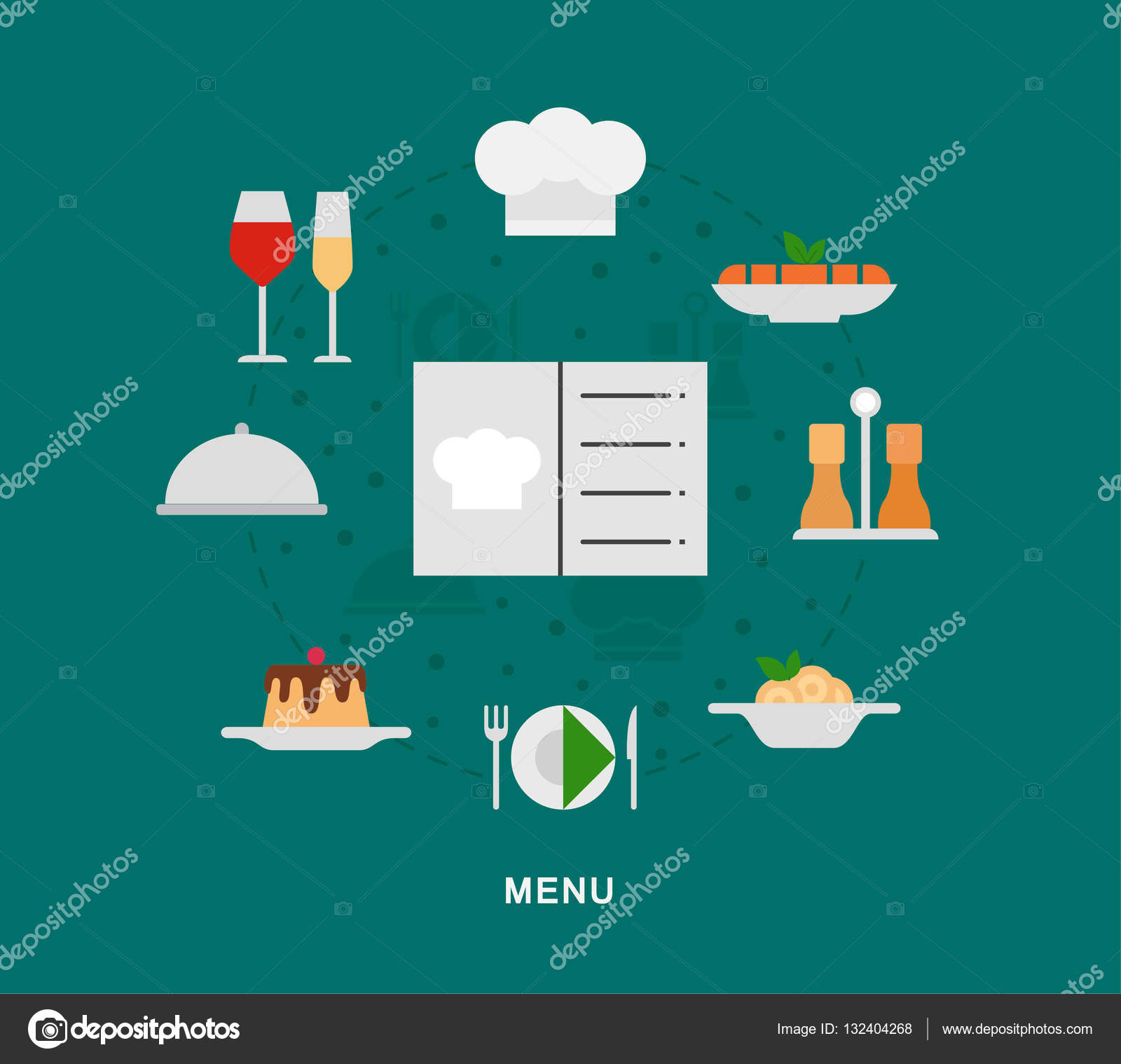 Restaurant menu icons Stock Vector Image by ©stockerteam #132404268