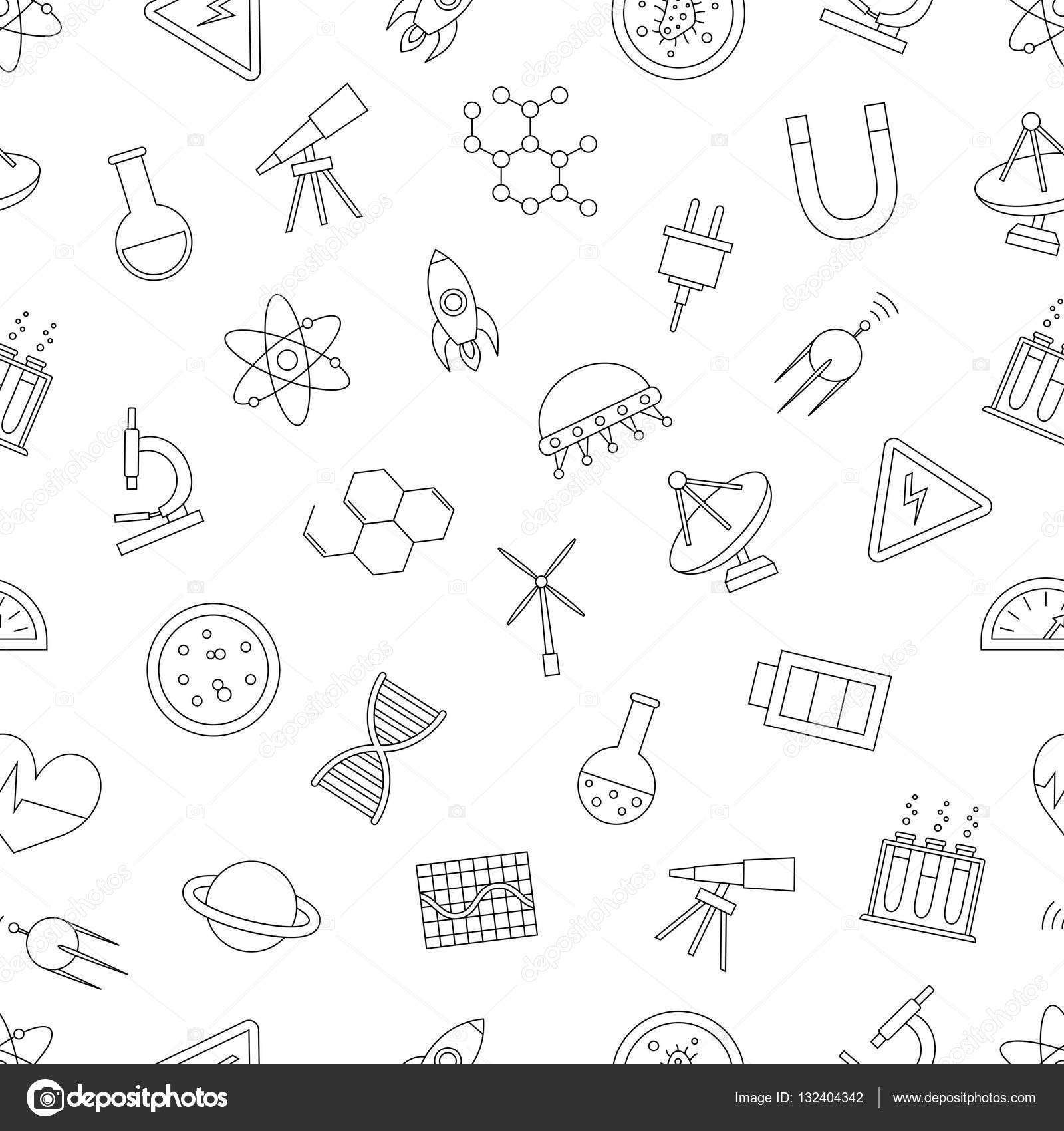 Science icons pattern Stock Vector Image by ©stockerteam #132404342