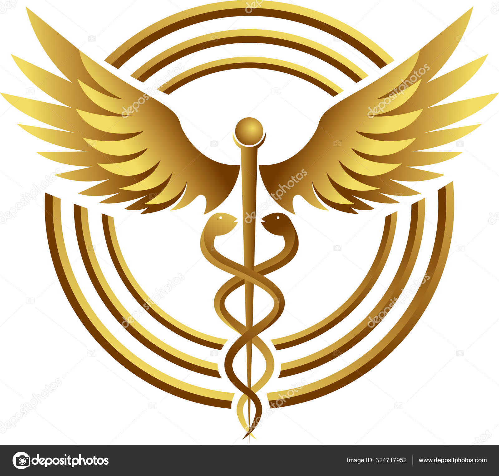 Illustrazione Arte Logo Medico Con Sfondo Isolato Stock Vector by ...