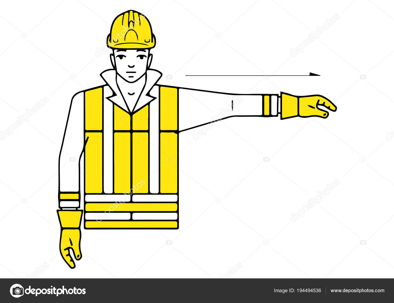 Left Signalman Gesture Stock Vector Image by ©AR_twork #194494536