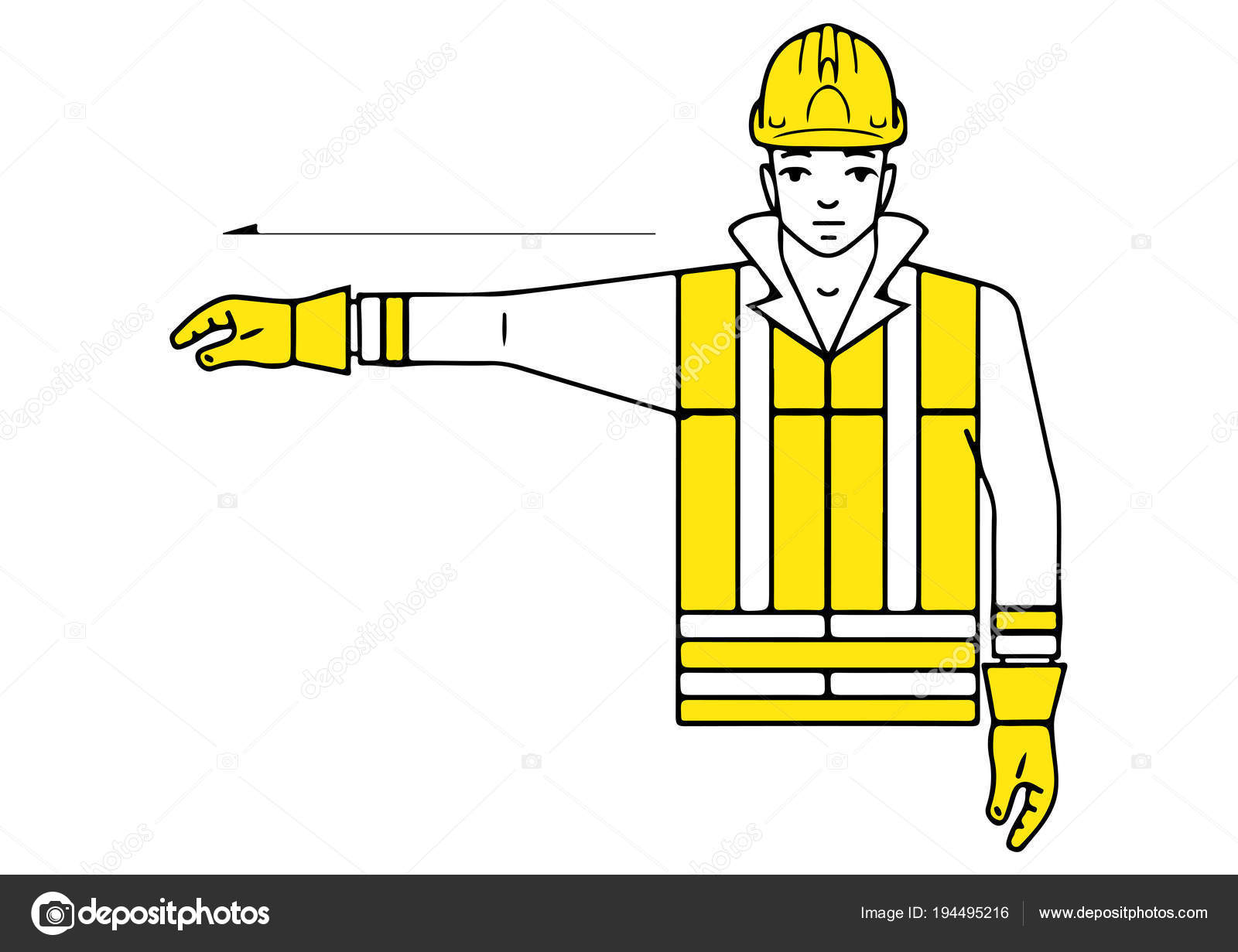 Right Signalman Gesture Stock Vector by ©AR_twork 194495216