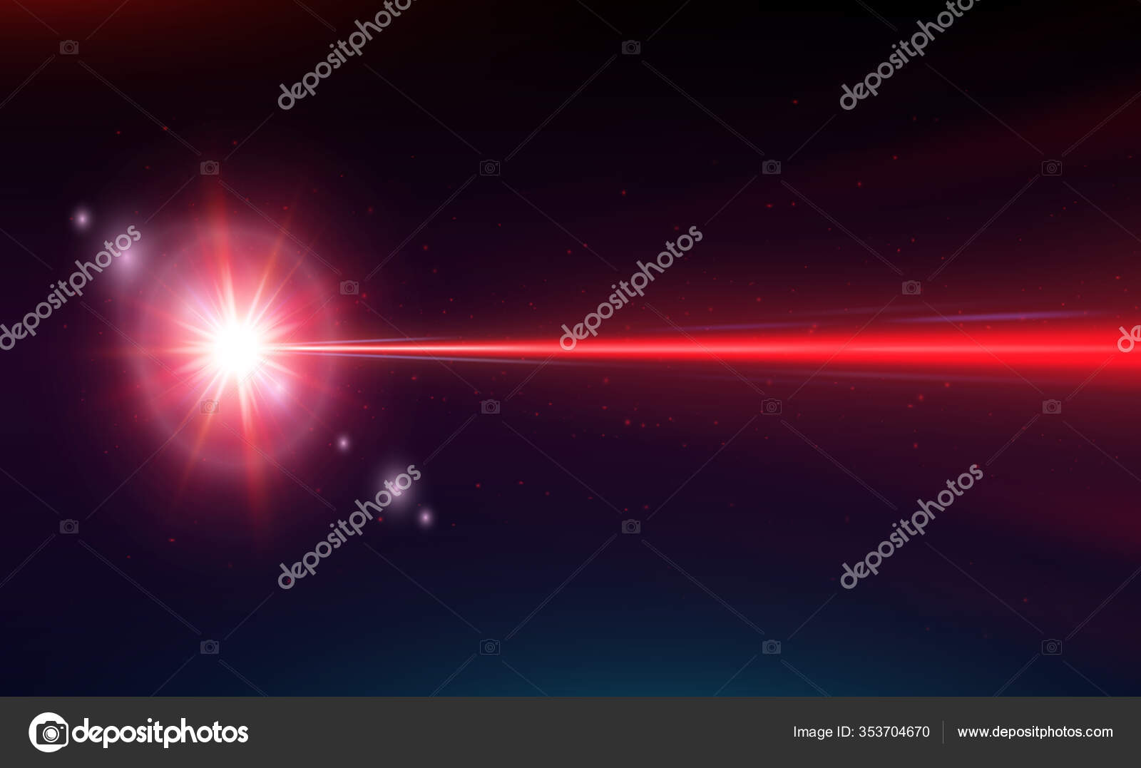 Red Laser Beam Vector Illustration Stock Vector Image by ©dunhel #353704670