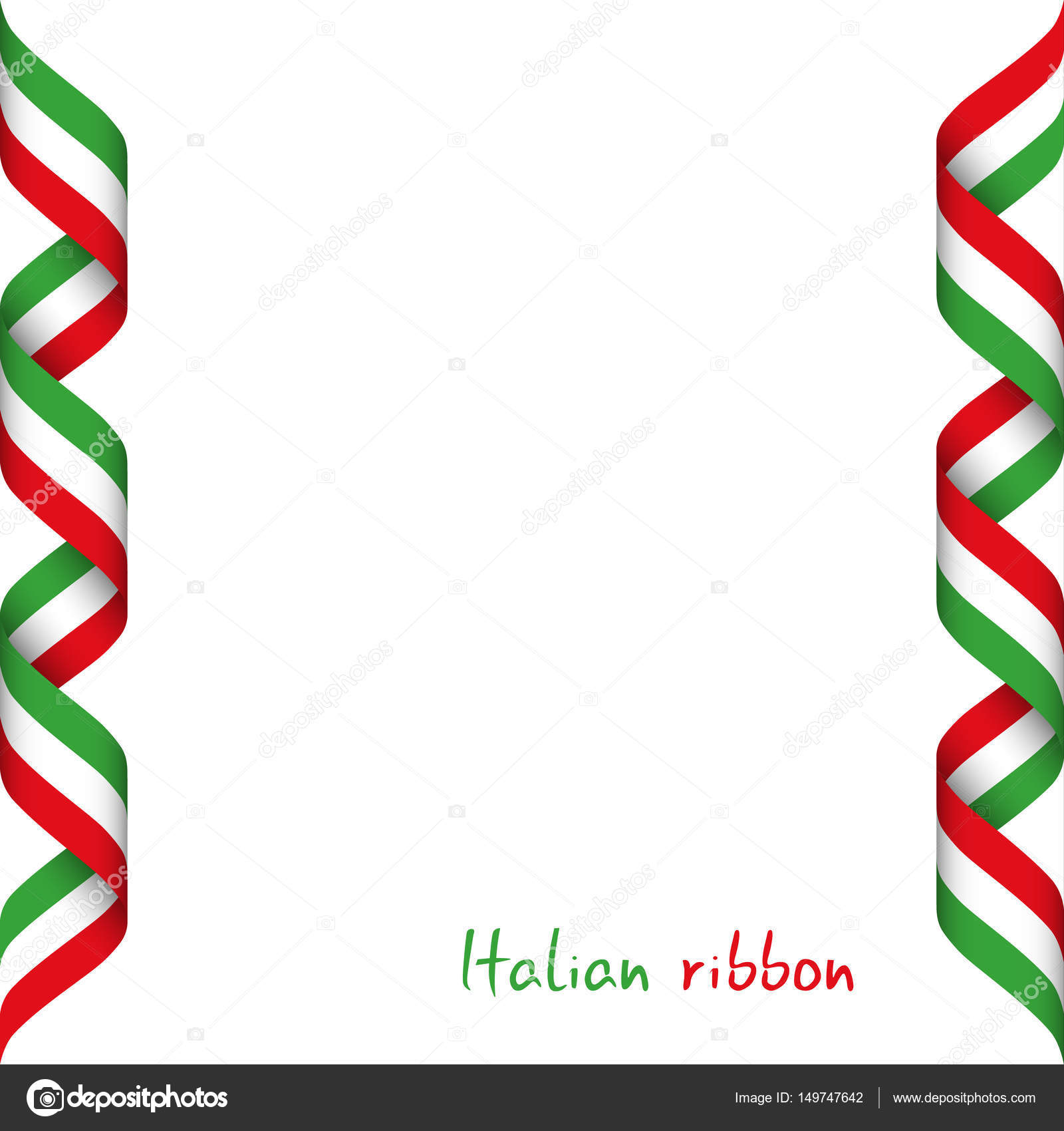 Cinta de color con el tricolor italiano Vector de stock por ©kurka ...