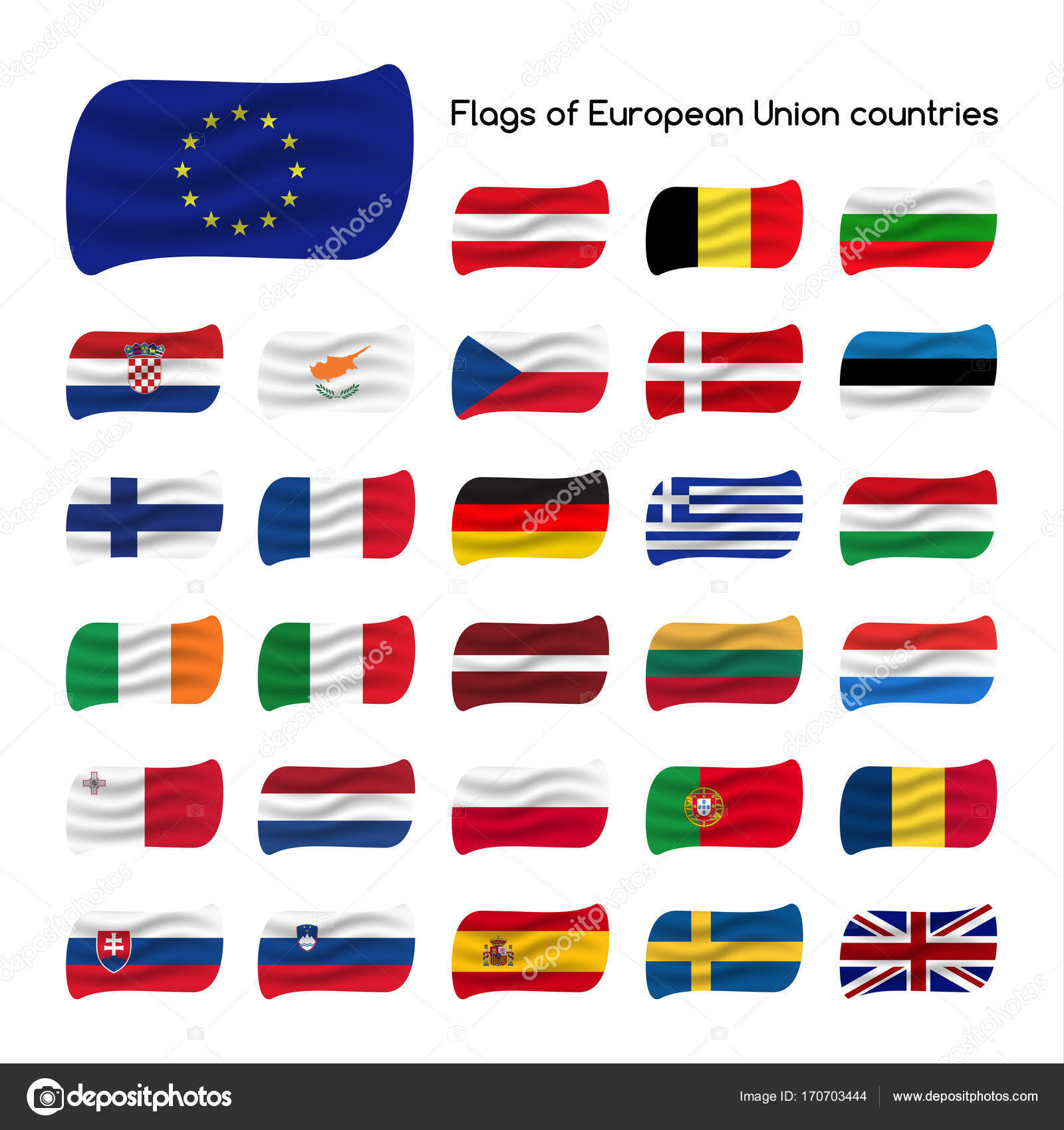 Banderas de los paises miembros de la ue | Establece las banderas de ...