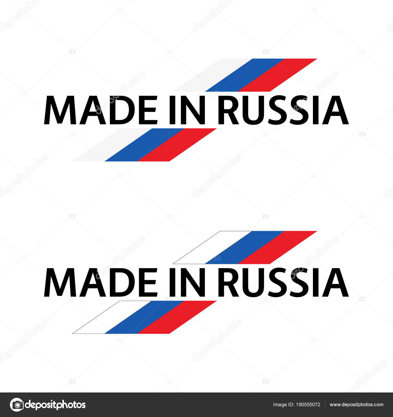 Logotipos de conjunto de vetores Made in Russia isolado em fundo branco ...