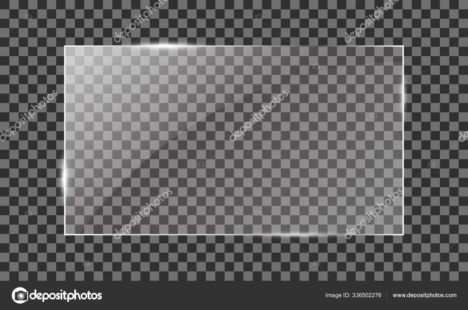 Vector Glass Rectangle Transparent Background Transparent Mirror ...