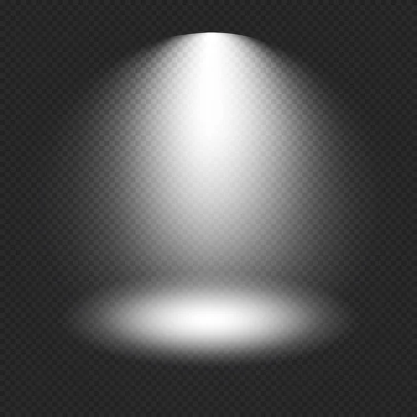 Spotlight on stage. Volume light on transparent background. Vector ...
