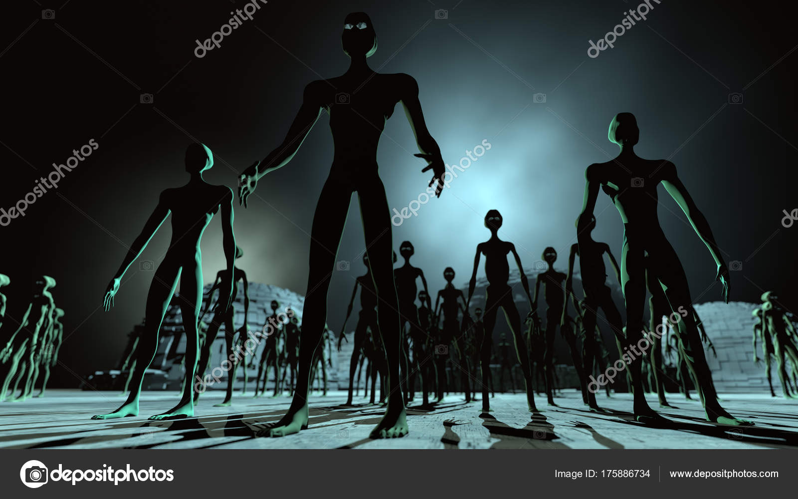Alien Leader and Army Stock Photo by ©boscorelli 175886734