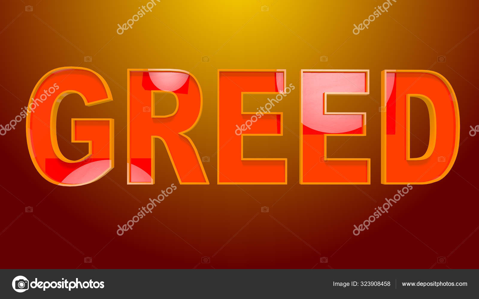 Greed Text Illustration — Stock Photo © boscorelli #323908458
