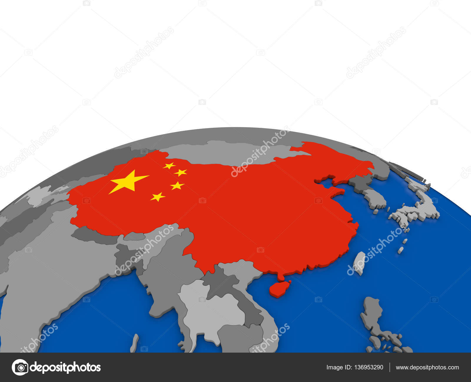 China on 3D globe — Stock Photo © tom.griger #136953290