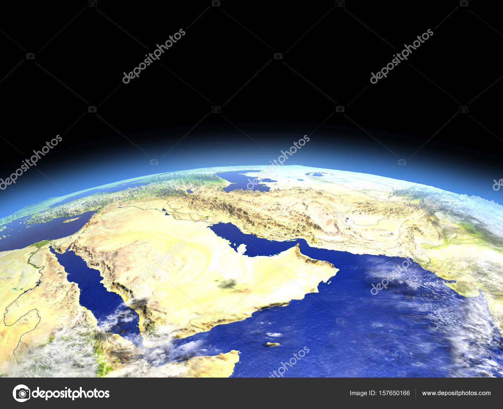 Arab Peninsula from space — Stock Photo © tom.griger #157650166