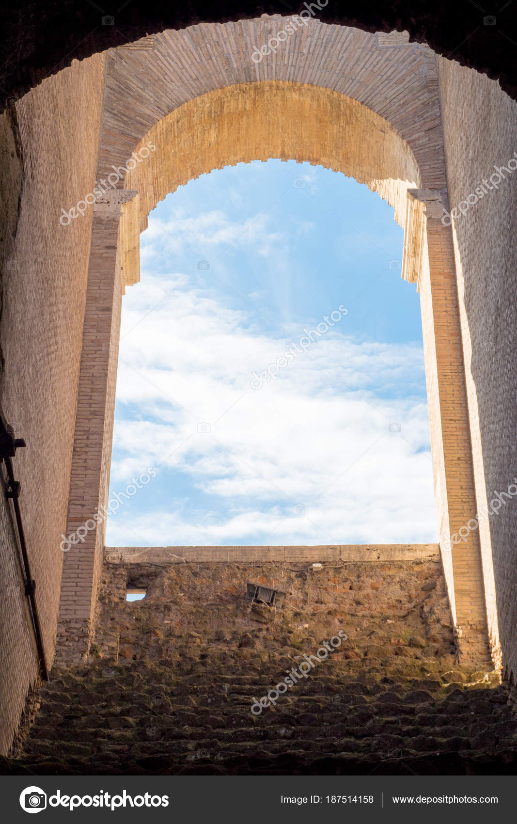 Archway inside Colosseum, Rome, Italy Stock Photo by ©calinstan 187514158
