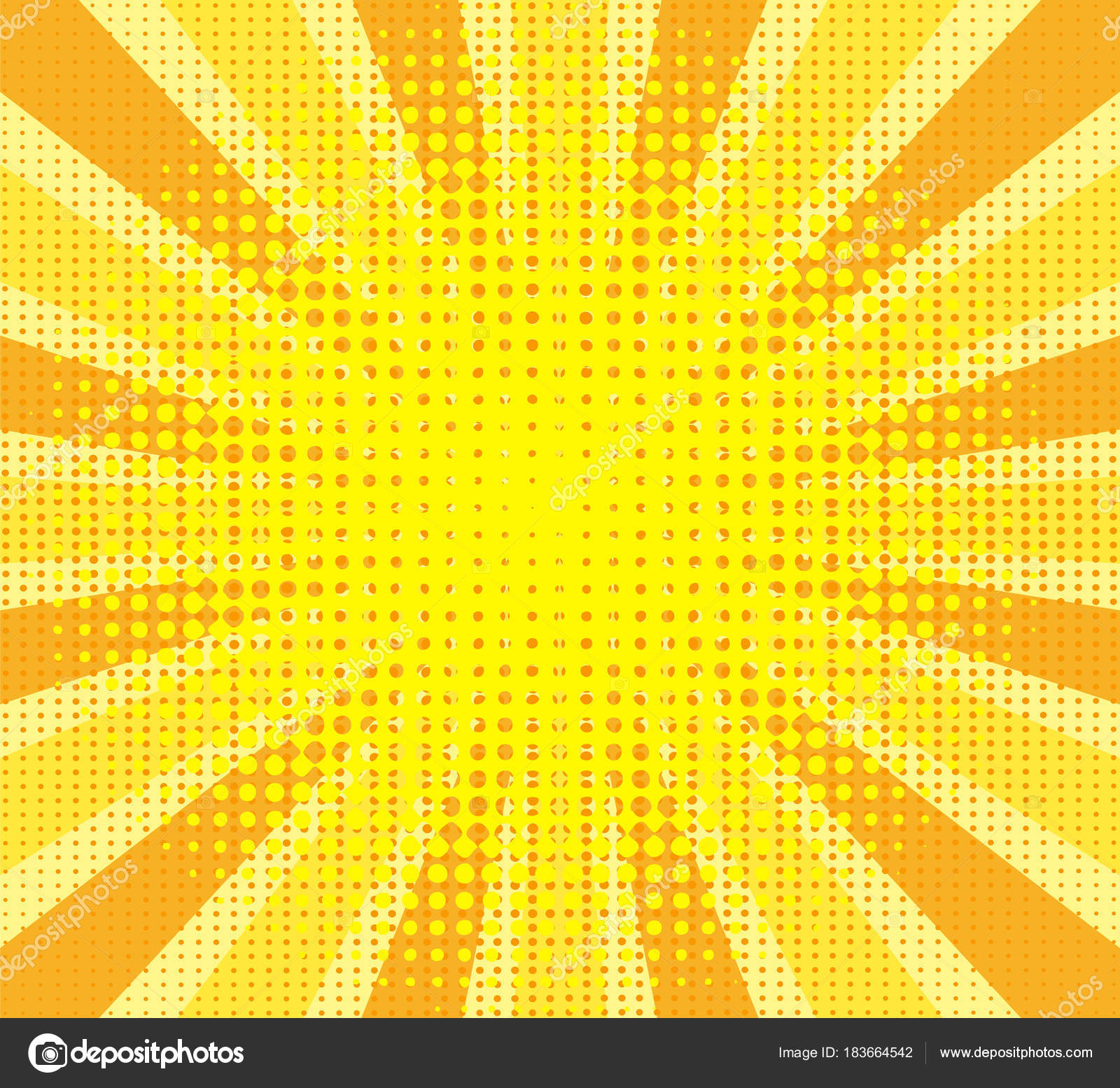 Retro comic yellow background raster gradient halftone, stock ve Stock Vector Image by ...