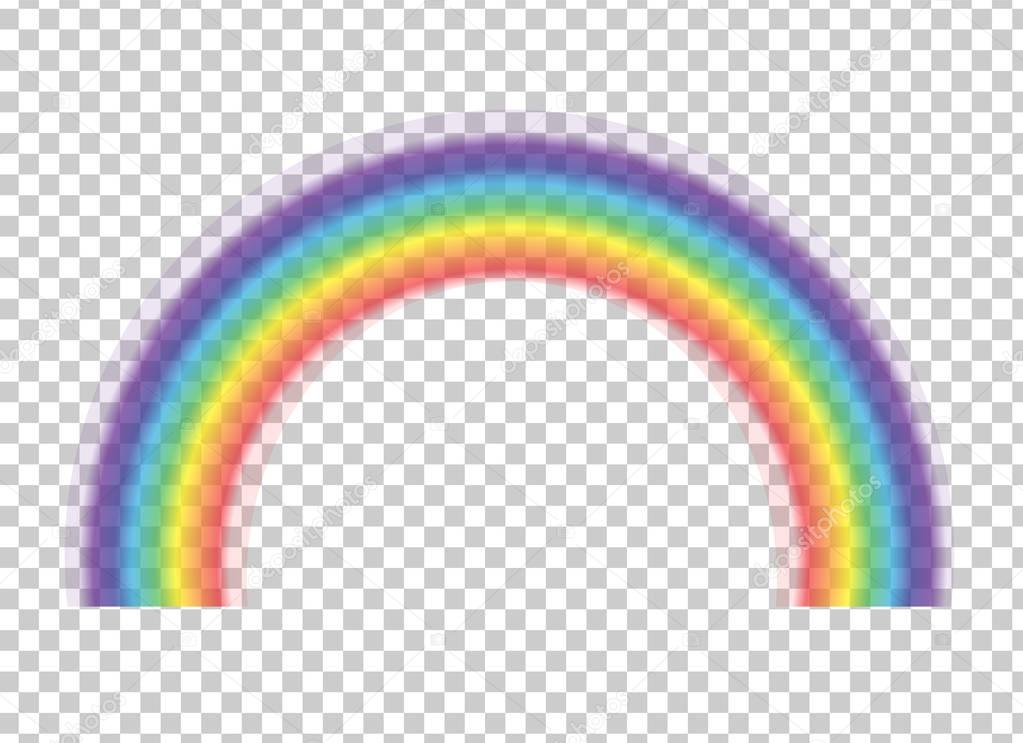 Rainbow icon isolated on transparent background. Spectrum fantas ...