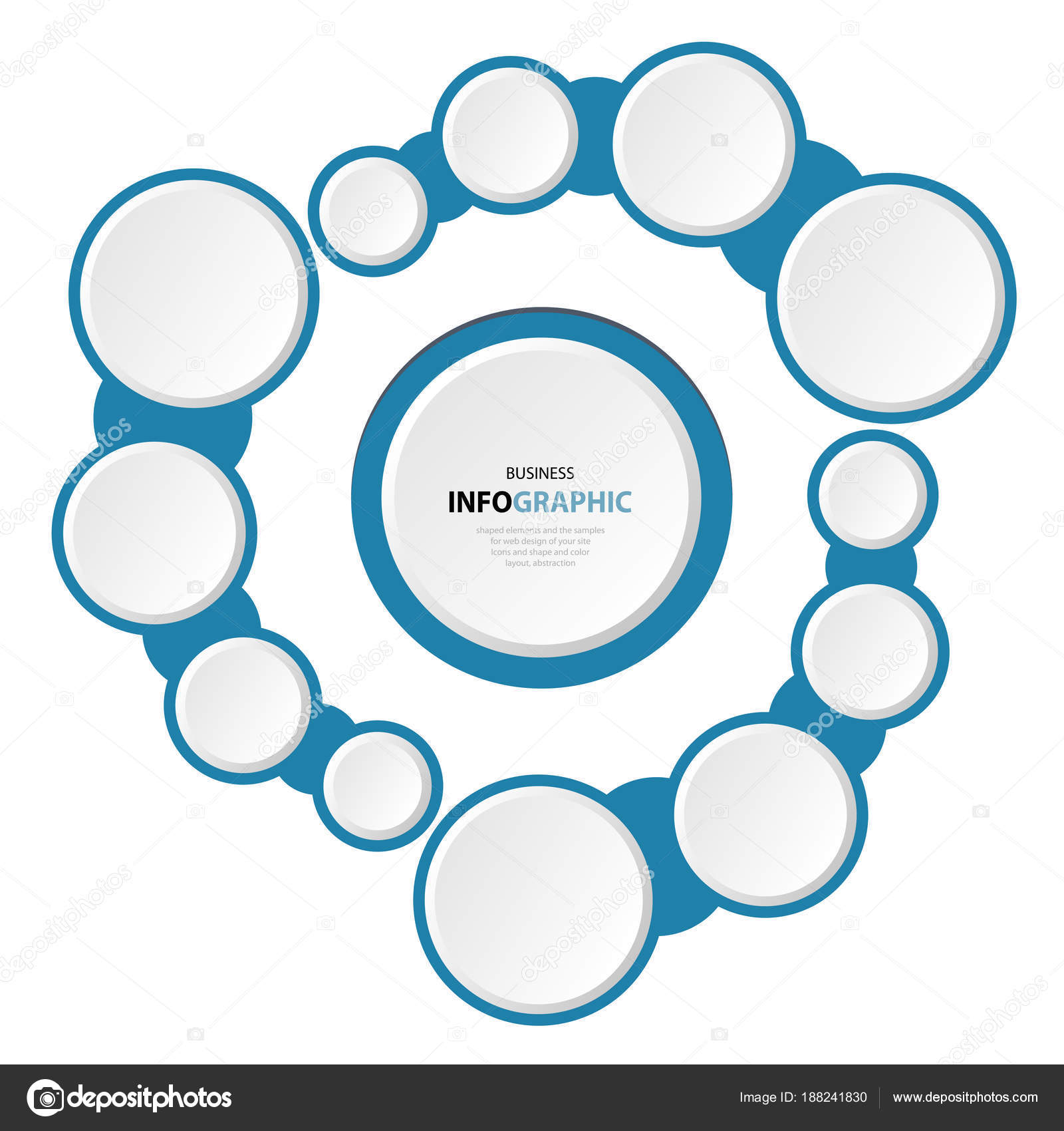 Template Abstract Blue Paper Infographics Vector Illustration Stock ...