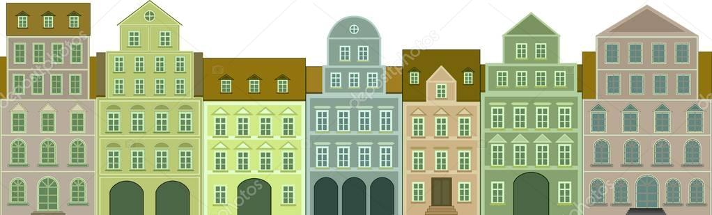 Historic tenement Vector Art Stock Images | Depositphotos