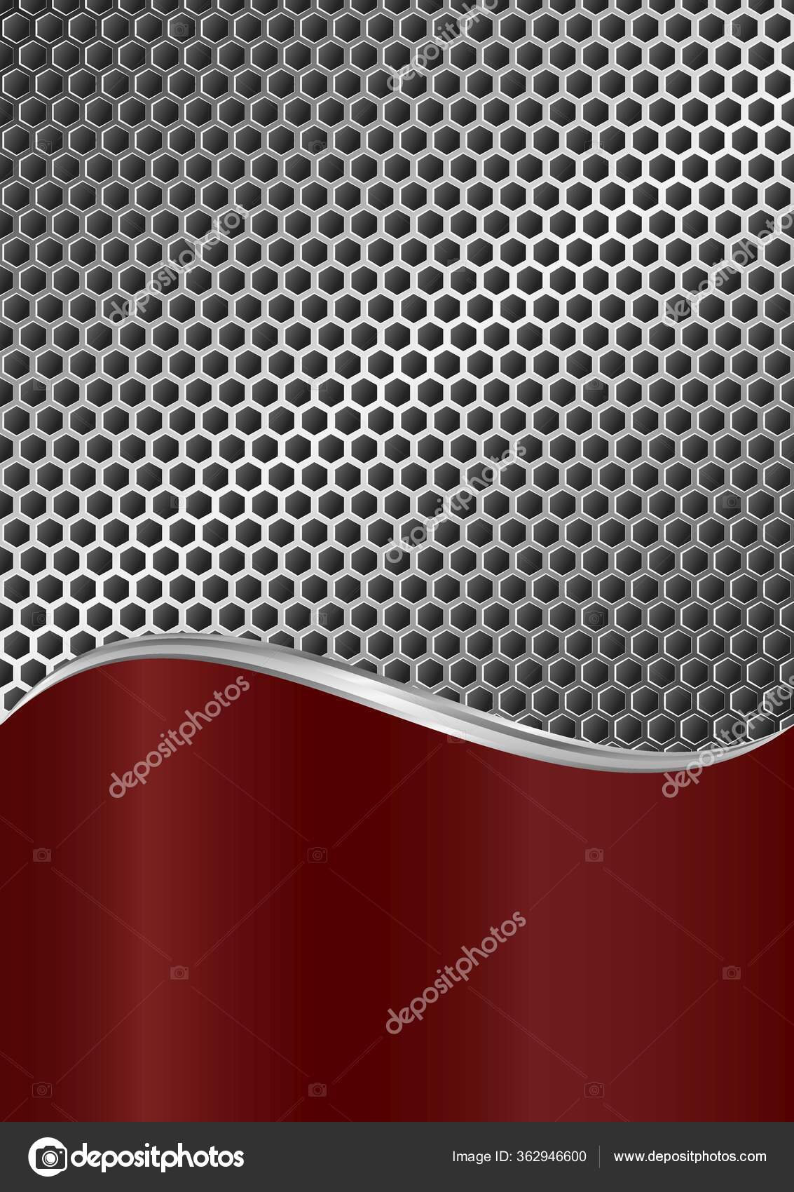 Gray Red Metallic Background Metal Grate Stock Vector by ©mtmmarek ...