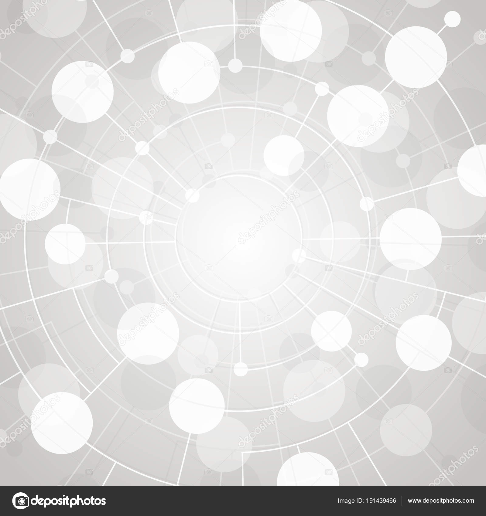White Texture Abstract Dots Circles Connected Lines Curves Concept Operation Stock Vector Image ...