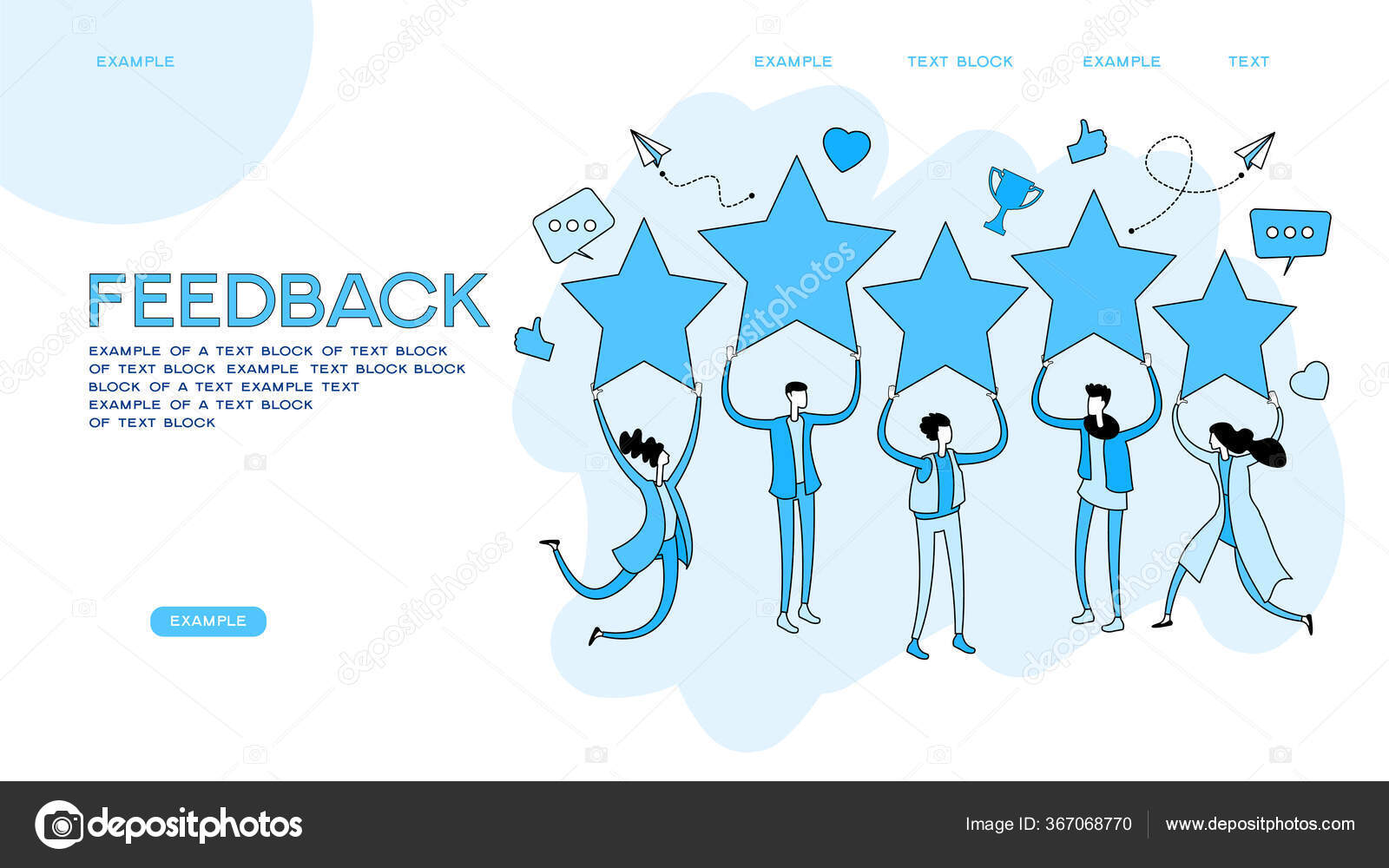 People Give Star Feedback Characters Choose Satisfaction Rating People ...