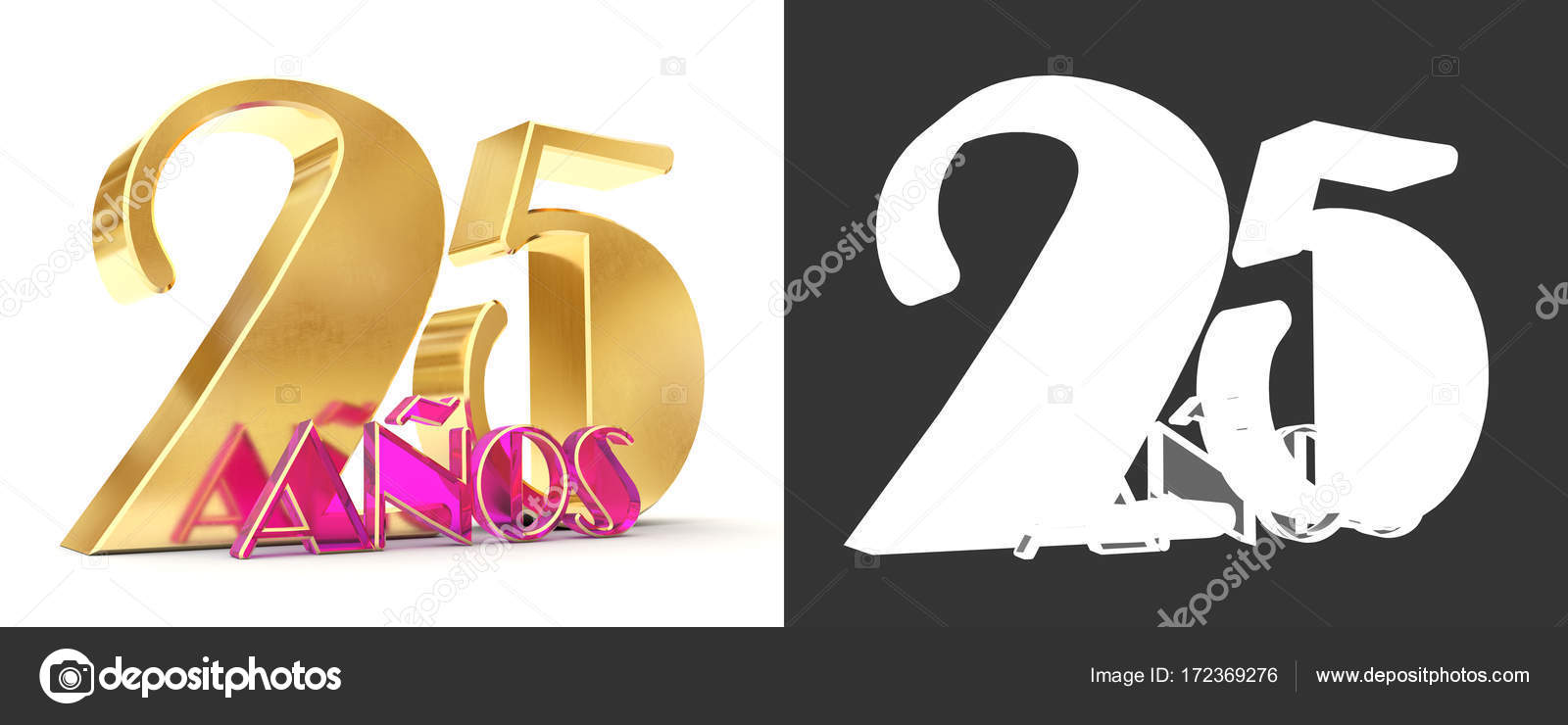 Number twenty five years (25 years) celebration design. Anniversary ...