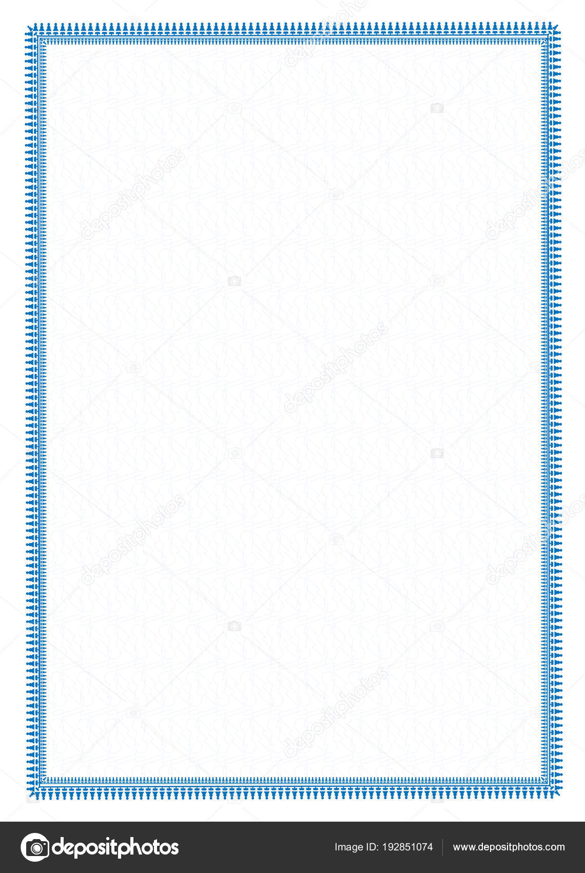 Vector simple blue frame Border with protective mesh for diploma ...