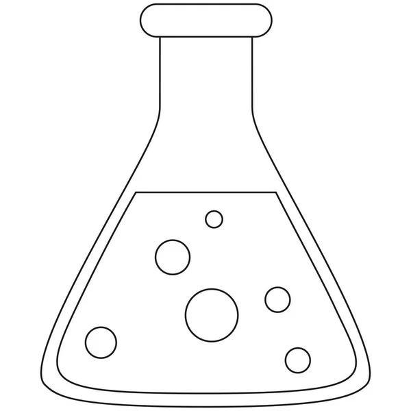 Science Beaker Coloring Page